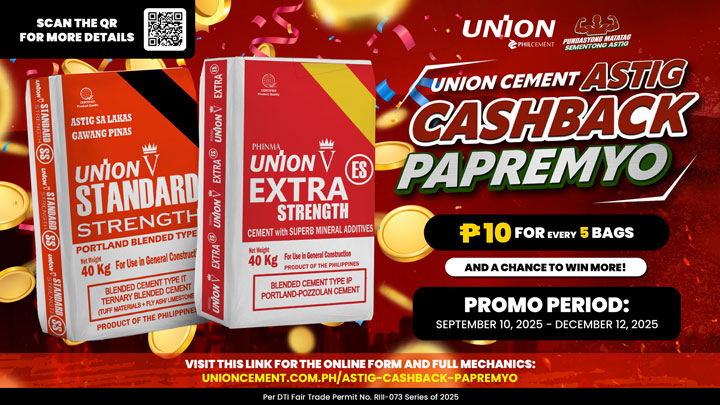 Union Cement Astig Cashback Papremyo